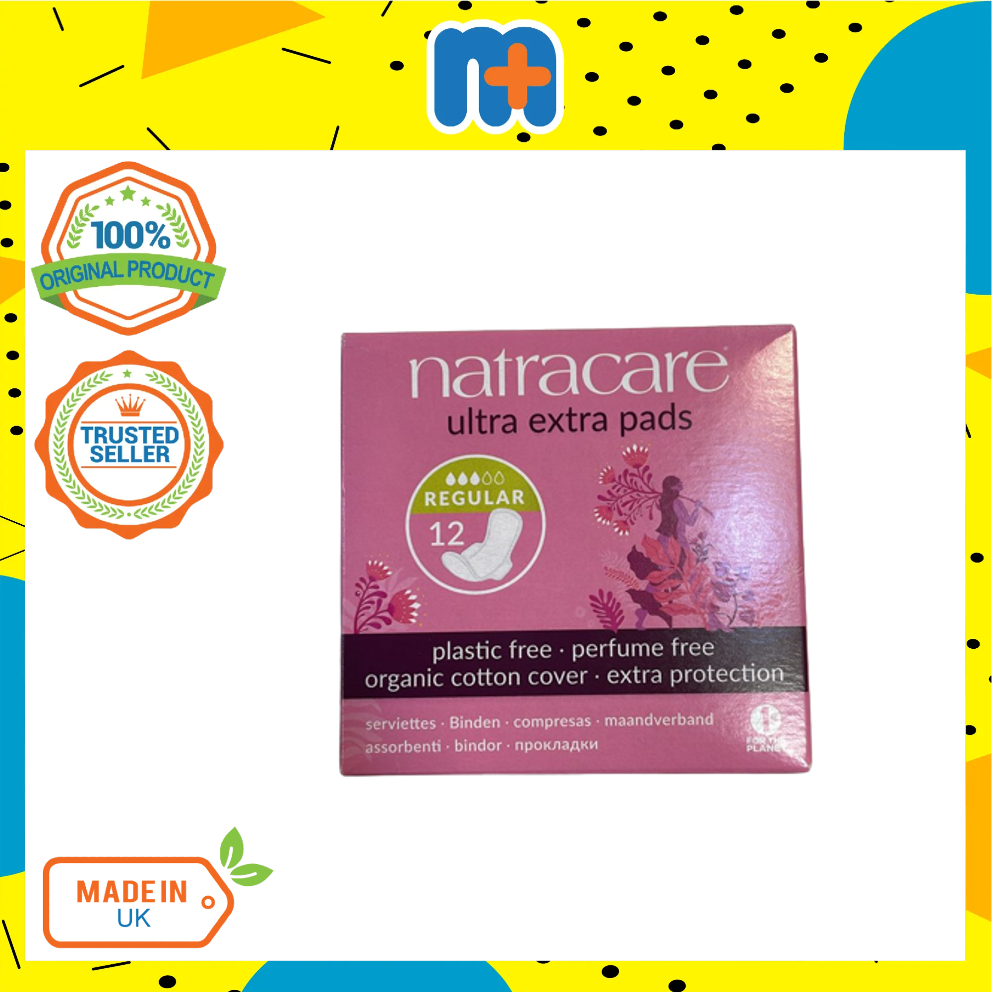 NATRACARE EXTRA NORMAL PADS 12PCS