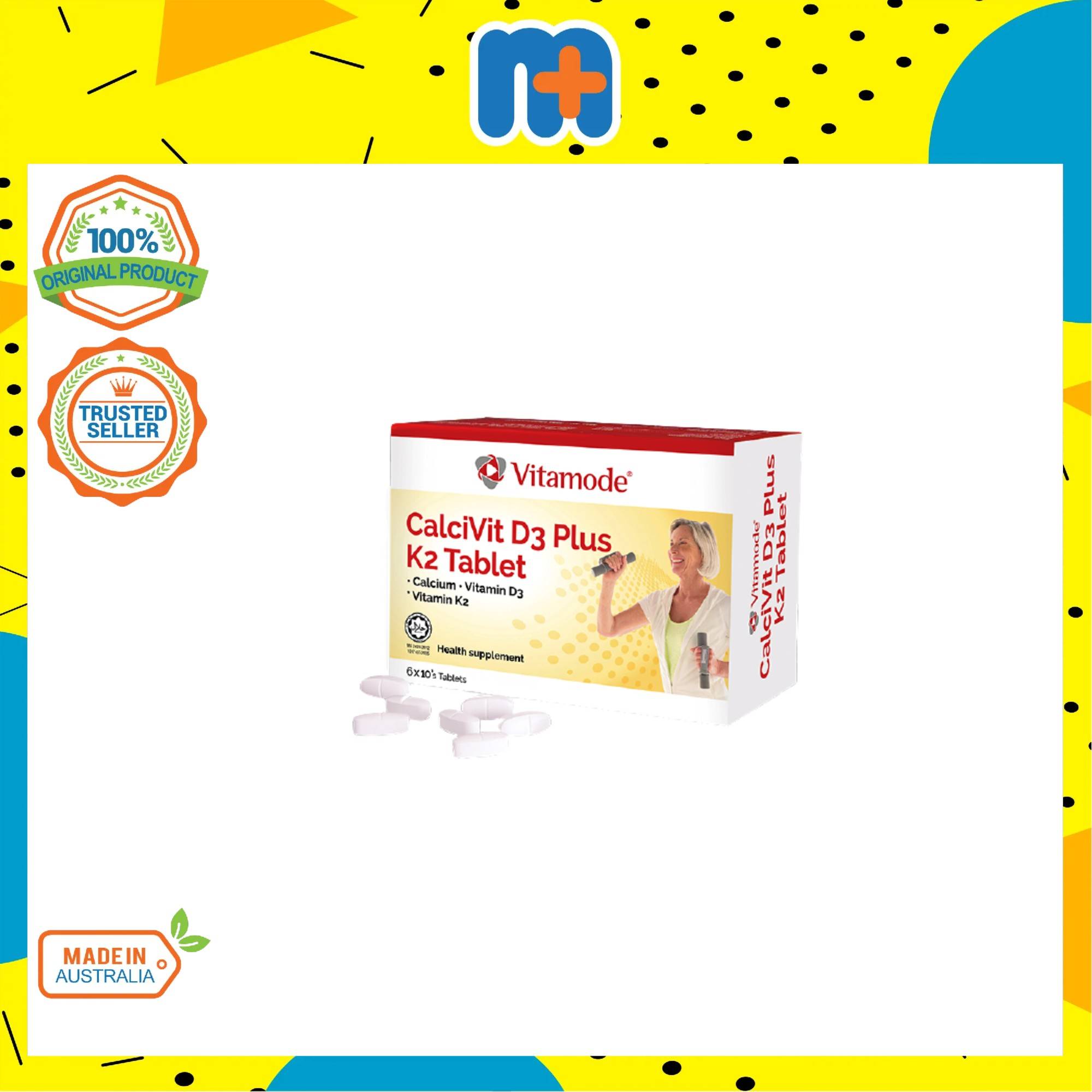 [MPLUS] VITAMODE Calcivit D3 Plus K2 60 Tablets