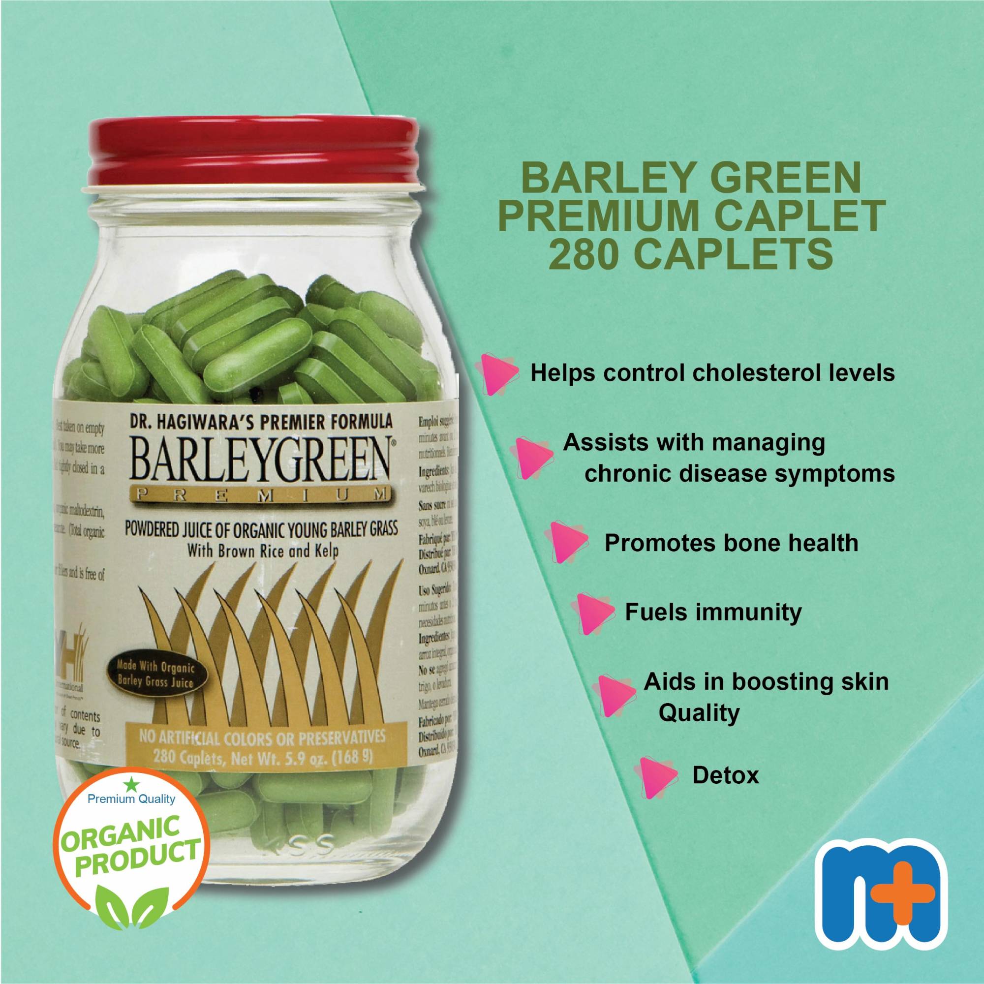 BARLEY GREEN Premium Caplet 280 Caplets