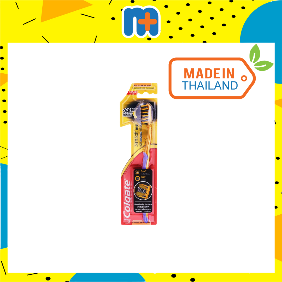 COLGATE SLIM SOFT GOLD CHARCOAL 1S (ULTRA SOFT)