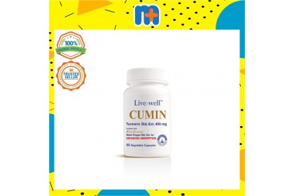 [MPLUS] LIVE-WELL Cumin 400Mg 30 Vege Capsules