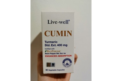 [MPLUS] LIVE-WELL Cumin 400Mg 30 Vege Capsules