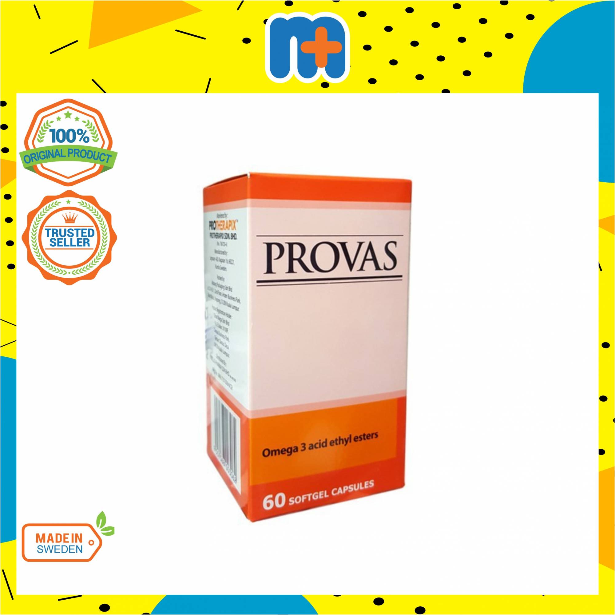 PROVAS Omega 3 Fish Oil Caps 60’s