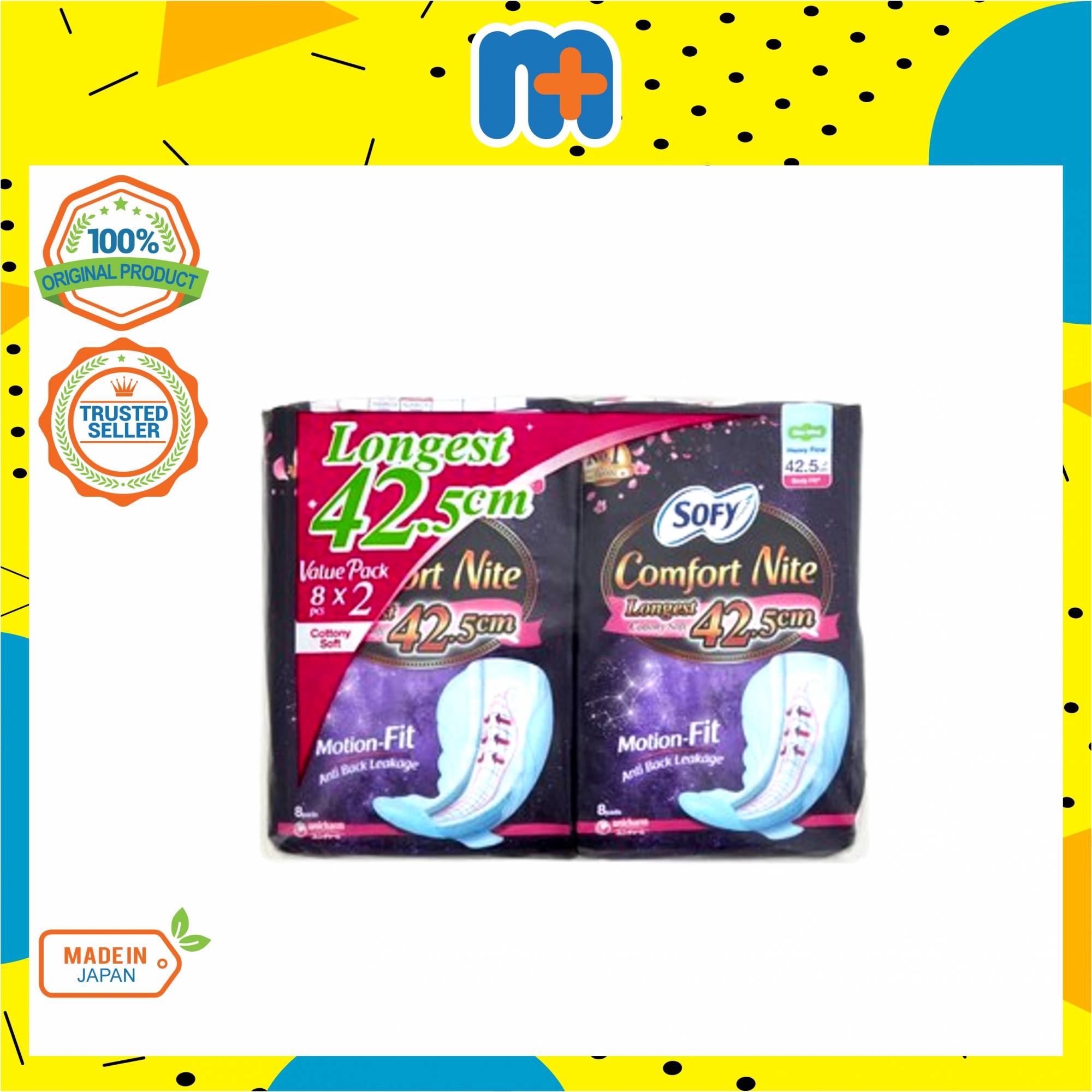 SOFY Body Fit Comfort Nite Wings 42.5cm 8’s Twin Pack (Y17)