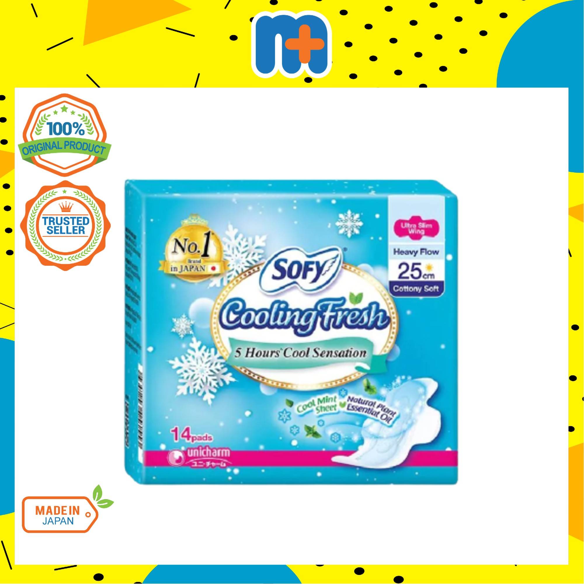 SOFY Cooling Fresh Day Slim Ultra Wing 25cm 14’s (Y18)