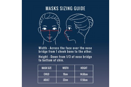 MASKARAID Adult Ultra X 4 Ply Reusable Fabric Mask Jet Black (Headloop)