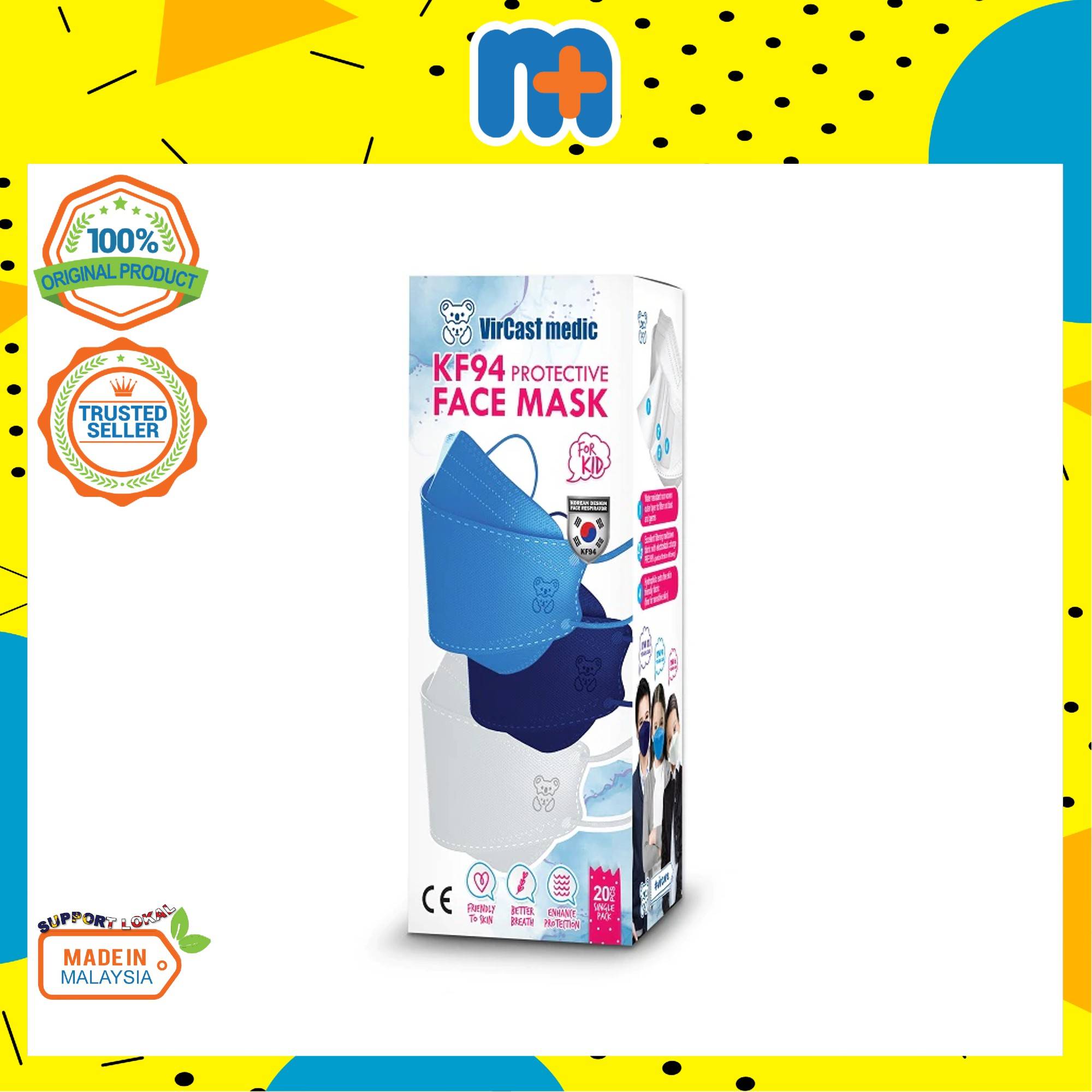 [MPLUS] VIRCAST MEDIC KF94 Protective Face Mask Kids 20s