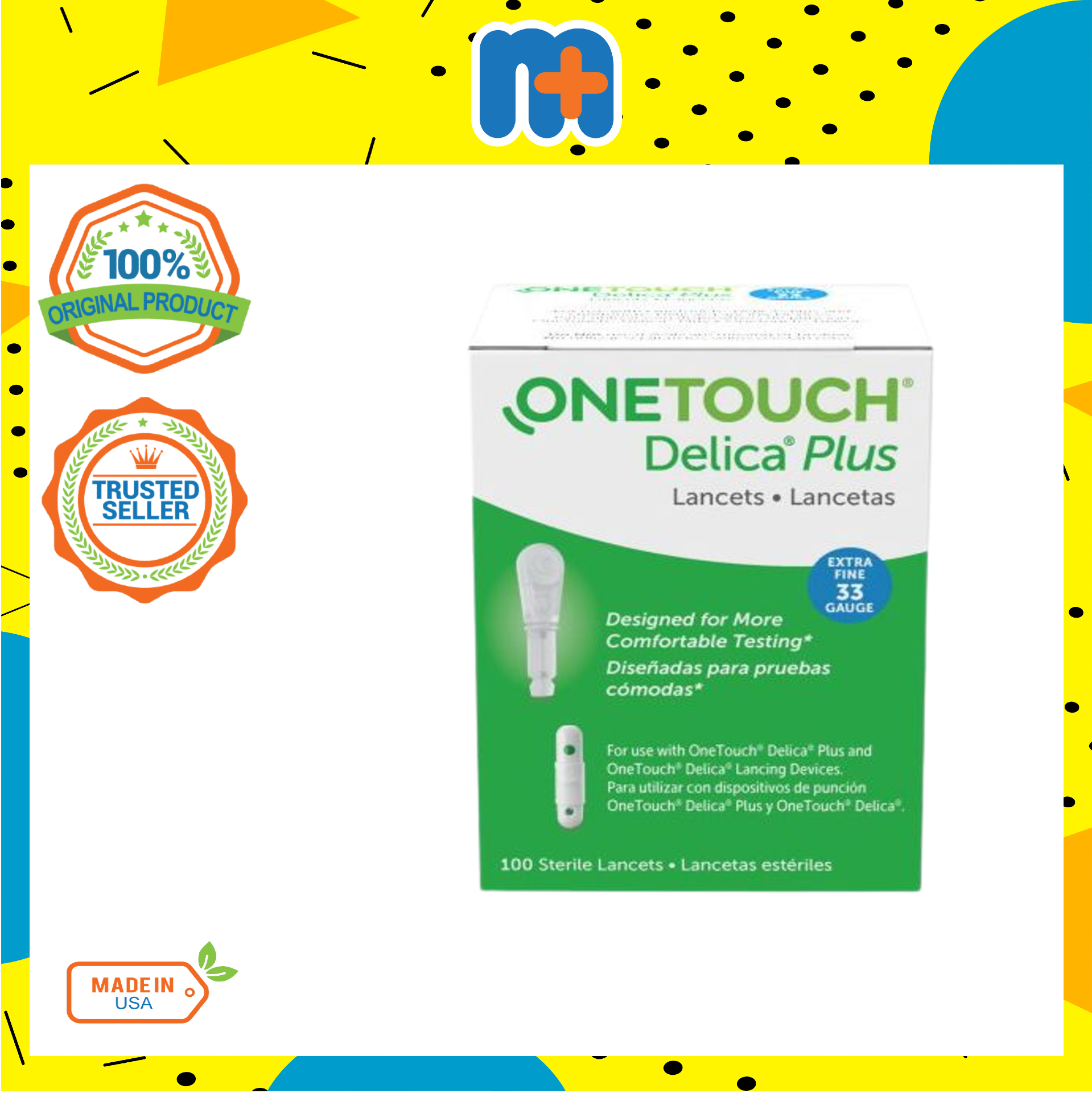 ONE TOUCH Delica Plus Lancets 100s