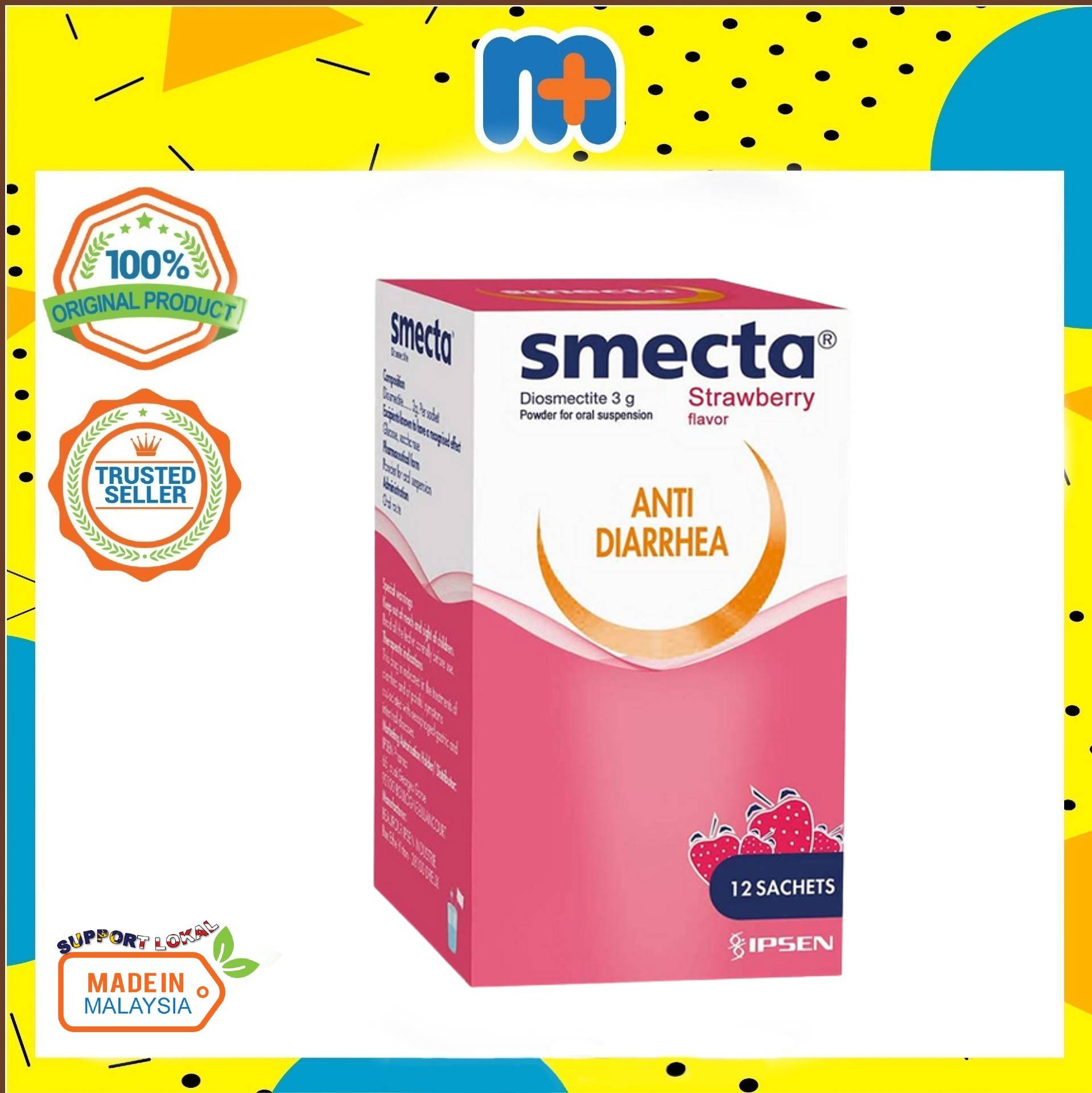 [MPLUS] Smecta Strawberry Sachet 3G 12S