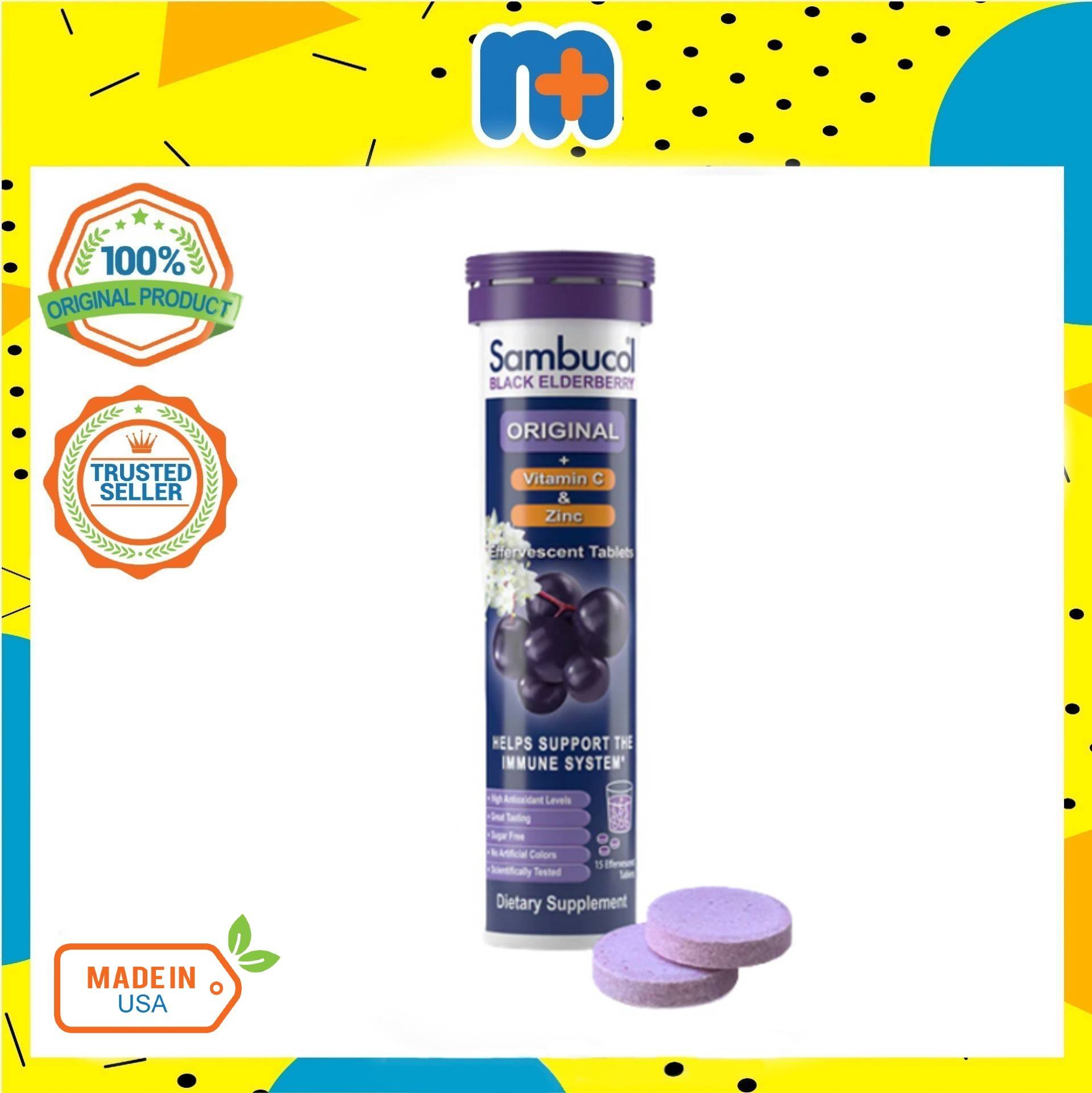 [MPLUS] SAMBUCOL Black Elderberry Immune Defence Effervescent Tablets 15s