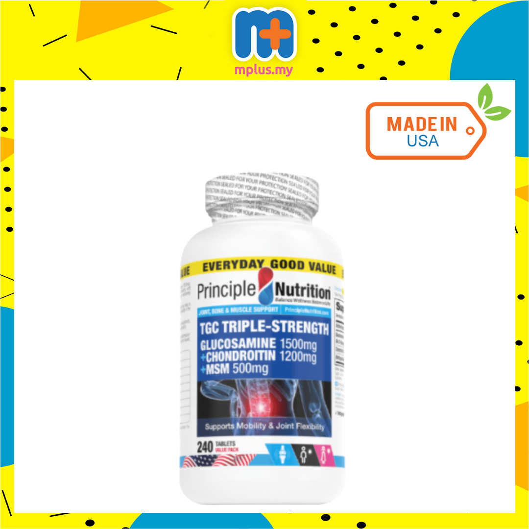 PRINCIPLE NUTRITION TPN Triple Glucosamine 1500mg+Chondro 1200mg+MSM ...