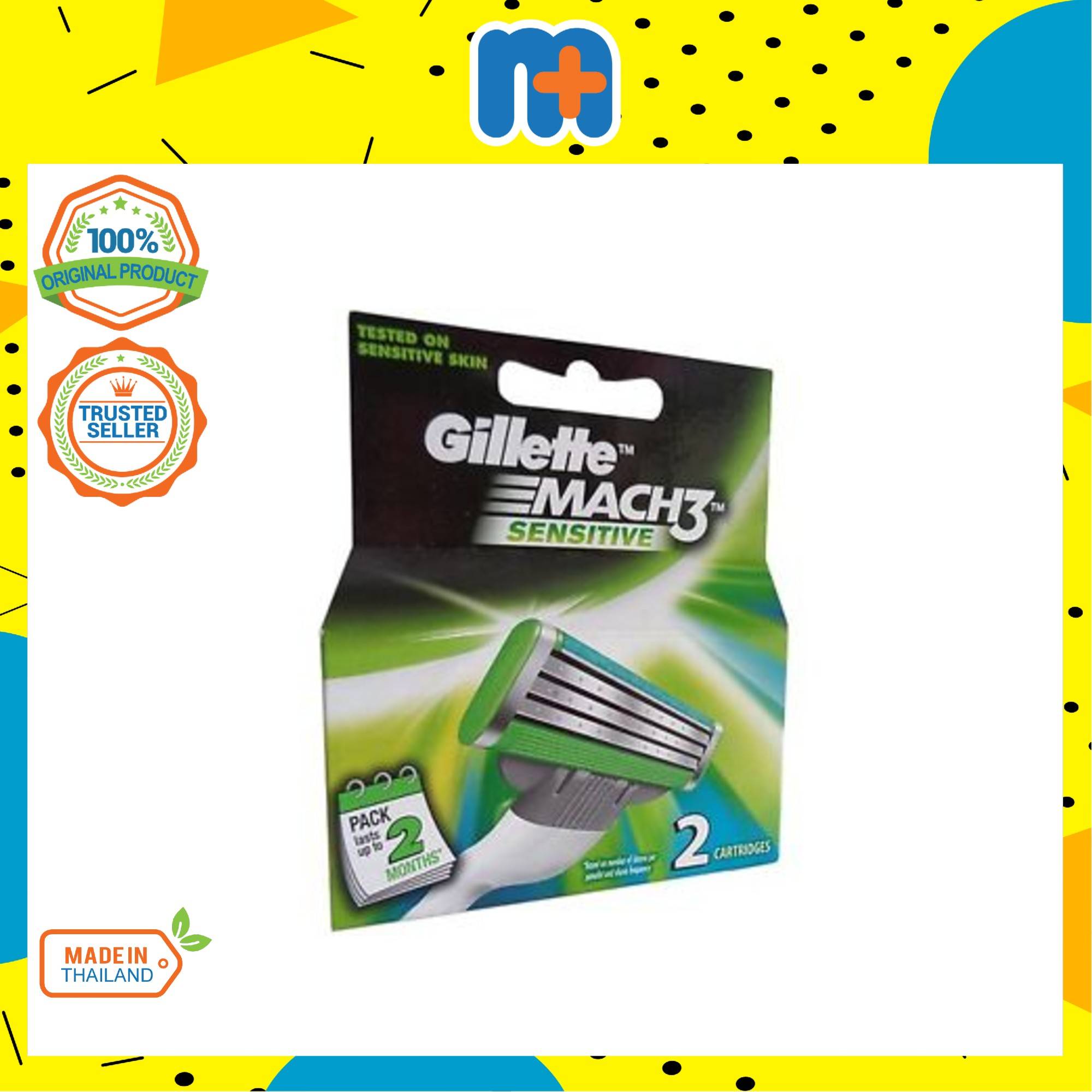 GILLETTE MACH3 SENSITIVE 2 CART