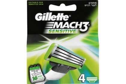 GILLETTE MACH3 SENSITIVE 4 CART
