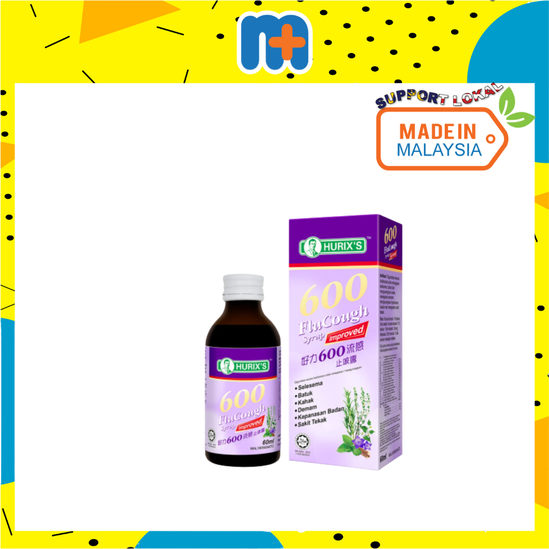 [MPLUS] HURIX'S 600 Flu Cough Syrup 60ml