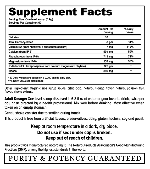 [MPLUS] IP-6 & INOSITOL TROPICAL FRUIT FLAVOR POWDER 414G