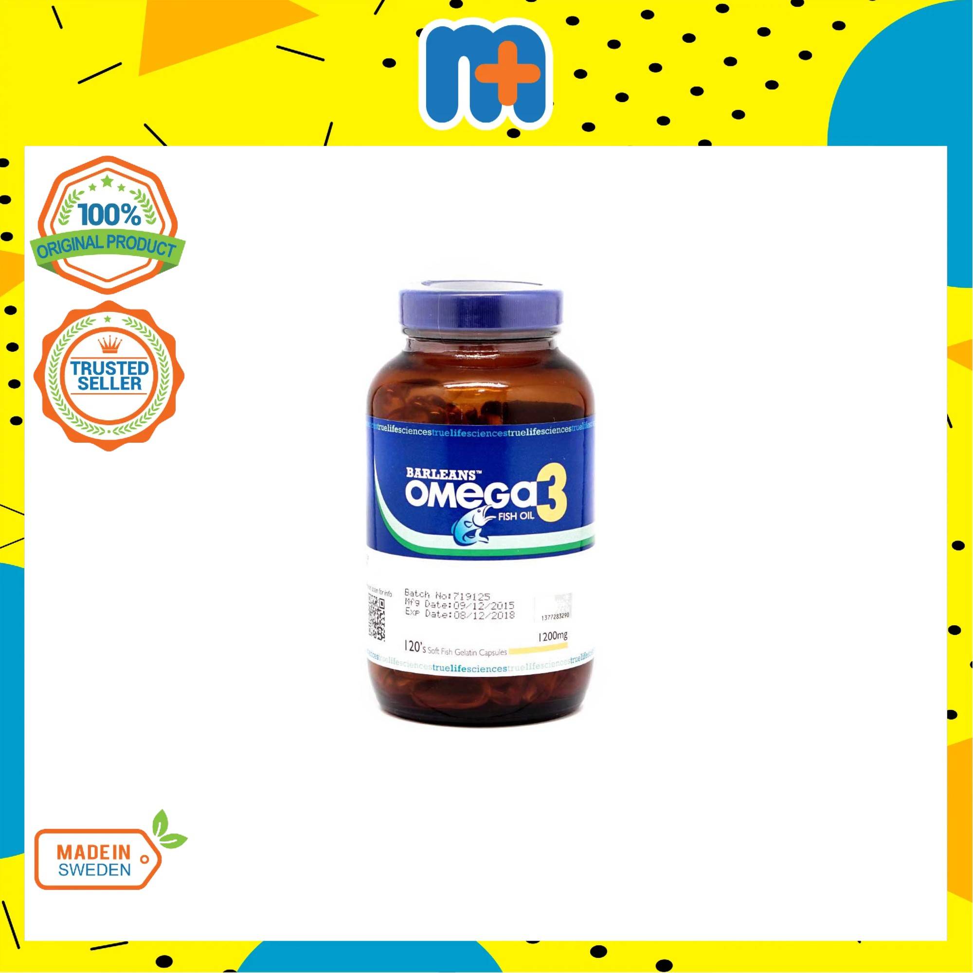 [MPLUS] BARLEANS Omega 3 Fish Oil 1200Mg 120S