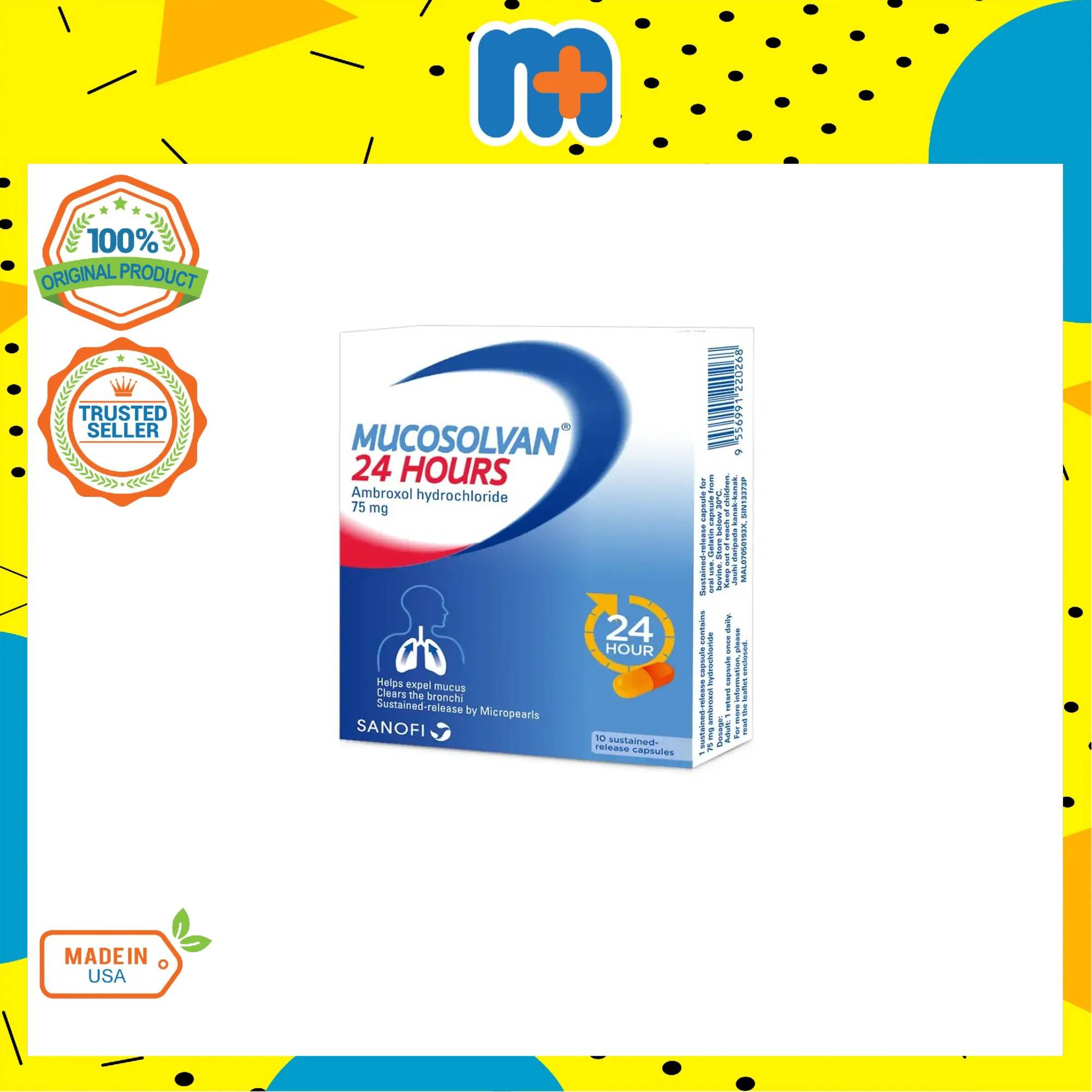 [MPLUS] MUCOSOLVAN 24Hrs Sustained-Release Capsule 75mg 5X10S