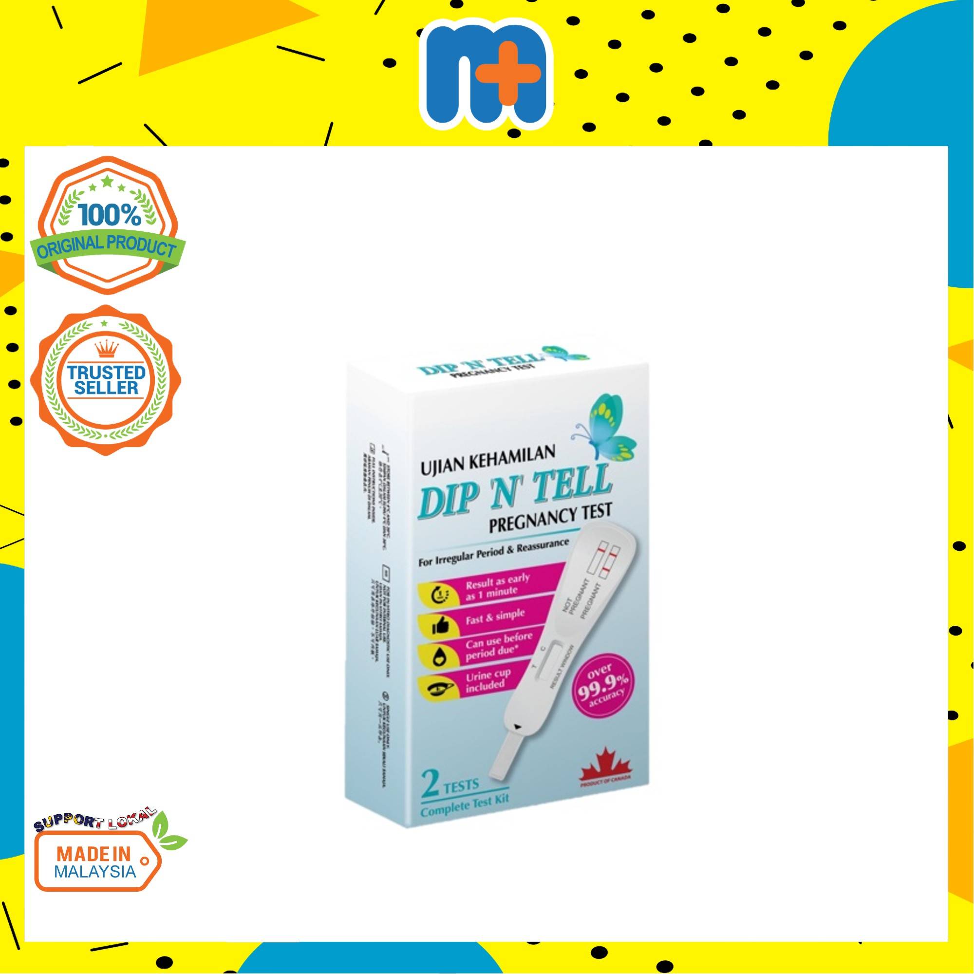 DIP & TELL PREGNANCY TEST KIT 2S