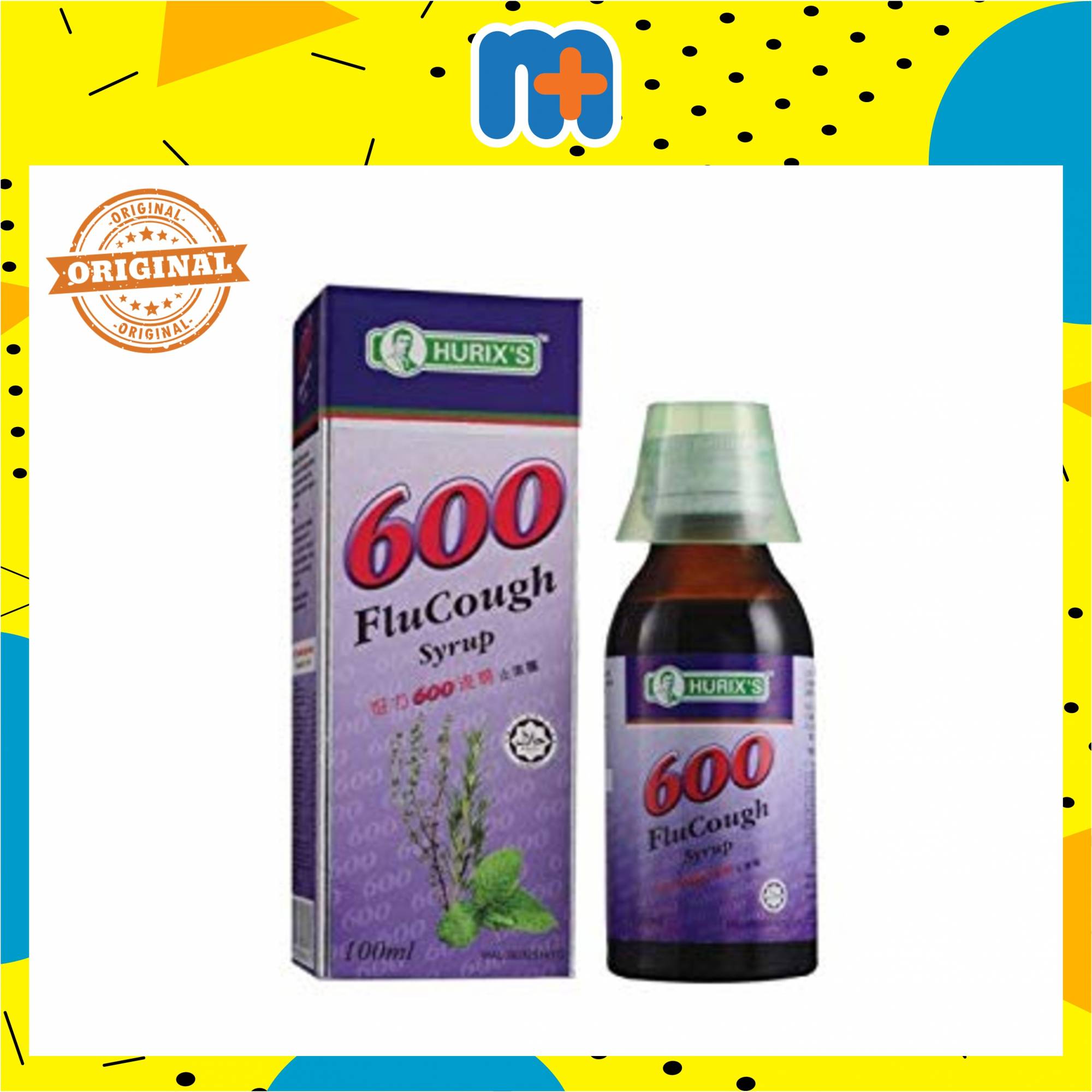 [MPLUS] HURIX'S 600 FLU COUGH SYRUP 100ML
