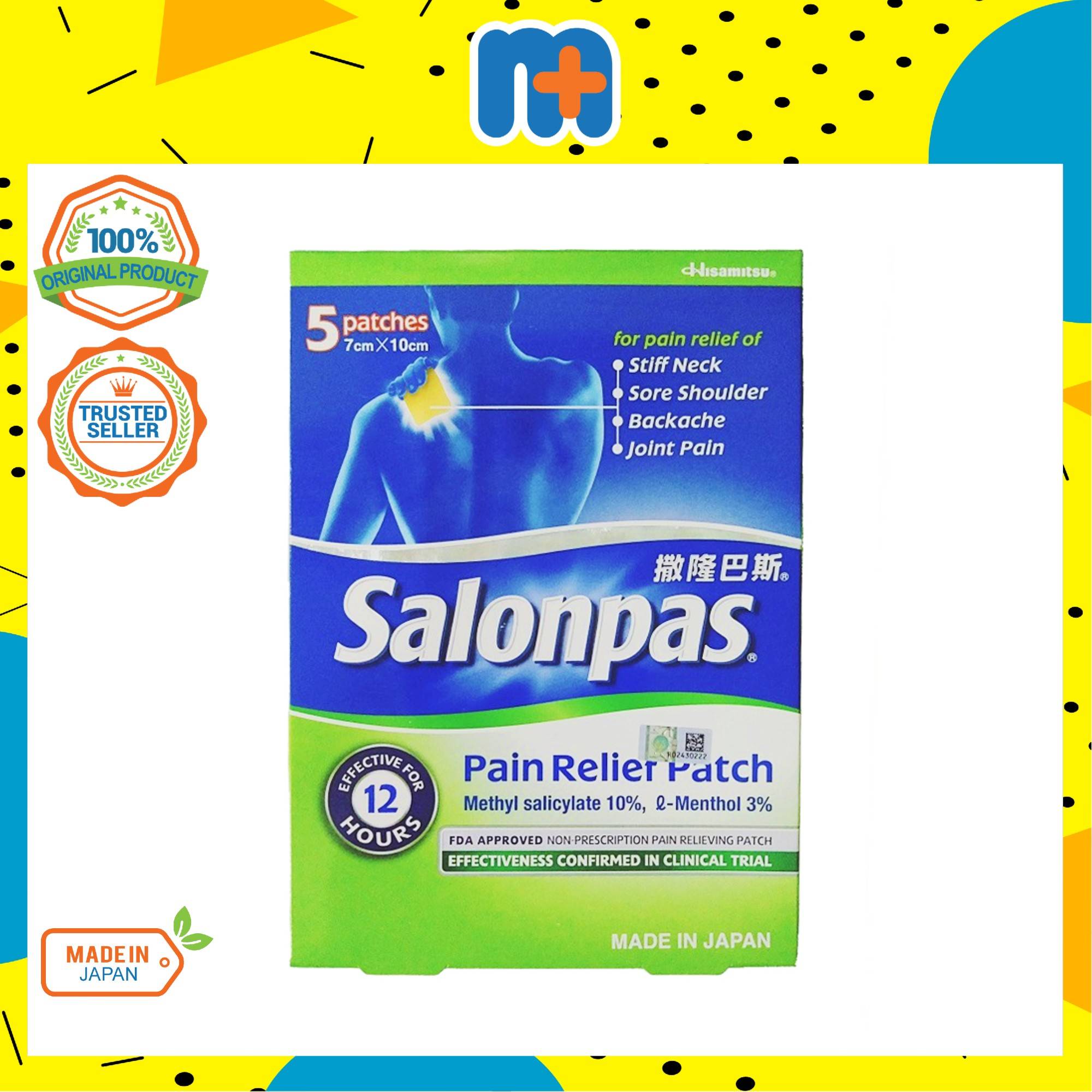 SALONPAS PAIN RELIEF PATCH 5'S
