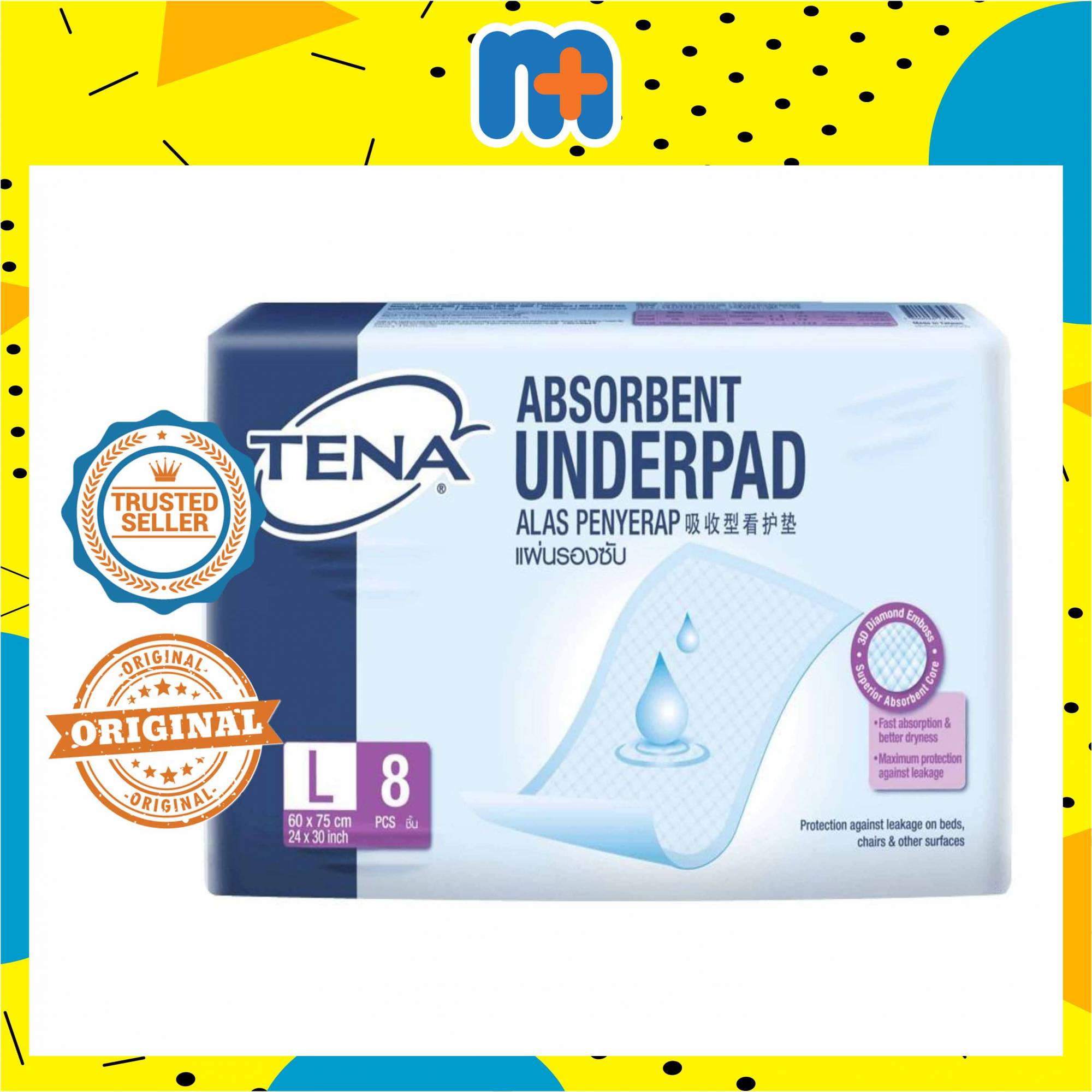 TENA UNDERPAD L 8S