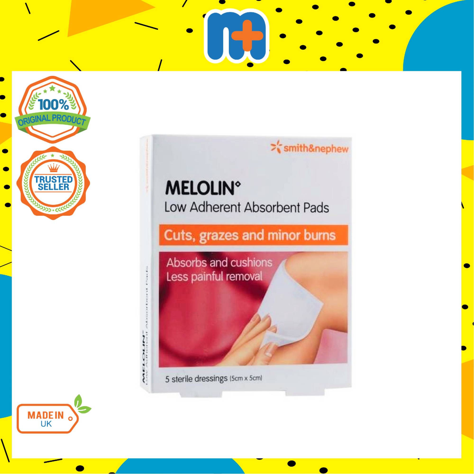 S&N MELOLIN ABSORBENT PADS 5X5CM 5S