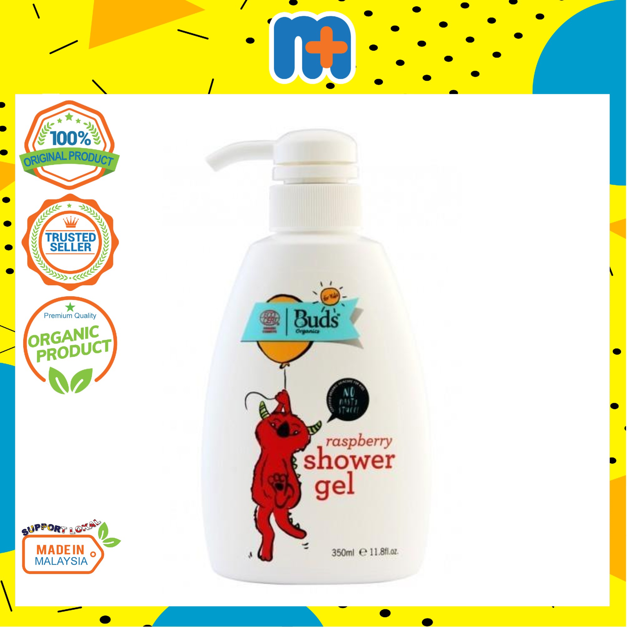 BUDS FOR KIDS RASPERRY SHOWER GEL 350ML