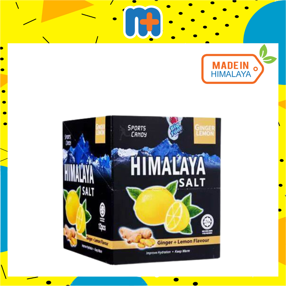 HIMALAYA SALT SPORTS CANDY - GINGER + LEMON 15G 1'S X 12