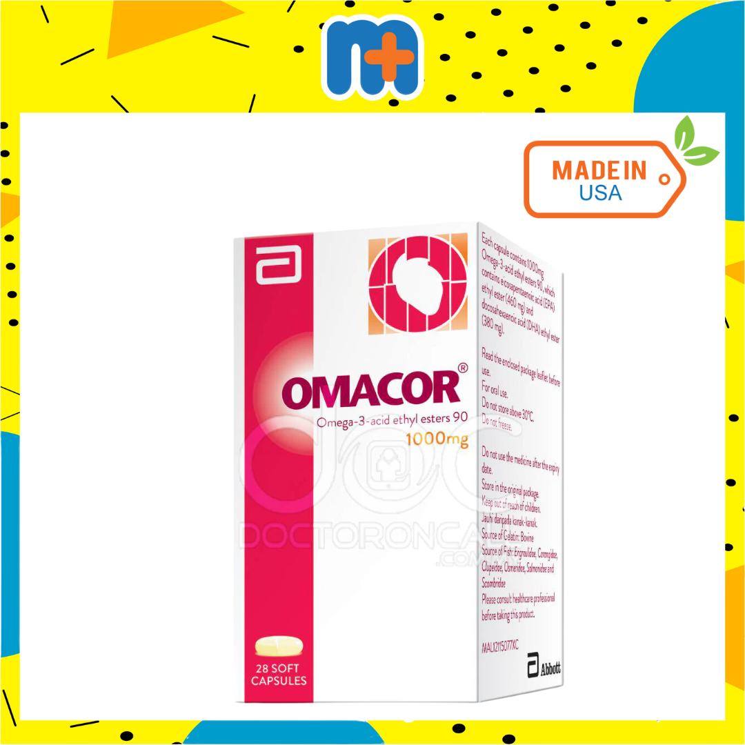 [MPLUS] ABBOTT Omacor Soft Capsules 1000mg 28s