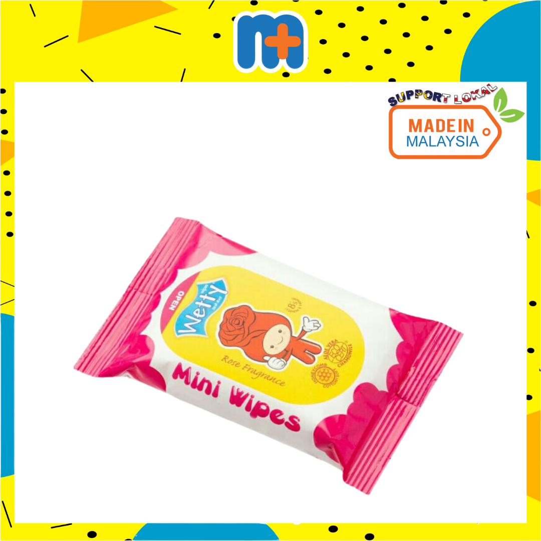 WETTY MINI WET WIPES (ROSE) 8S
