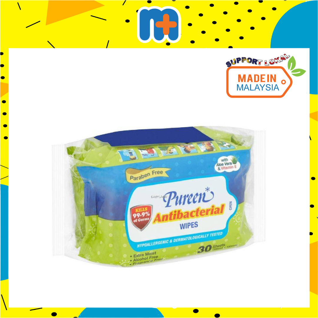 PUREEN ANTIBACTERIAL WIPES 2X30S