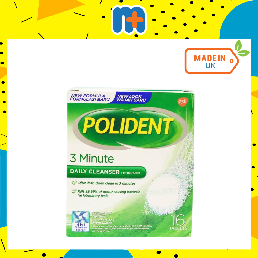 POLIDENT Denture Cleanser Tablet 16’s
