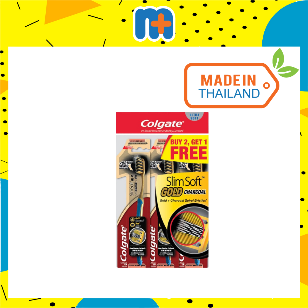 18000631 COLGATE SLIM SOFT GOLD CHARCOAL B2F1 (ULTRA SOFT)