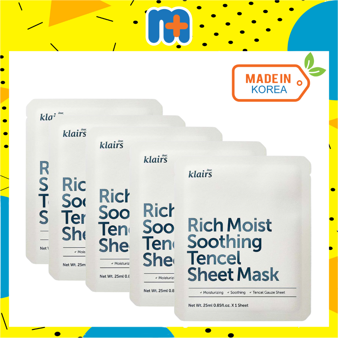 [MPLUS] KLAIRS Rich Moist Tencel Sheet Mask 5's
